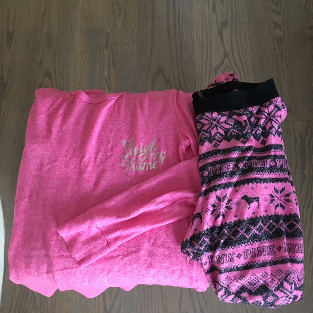 Vs Pink Pajama Set - Gem